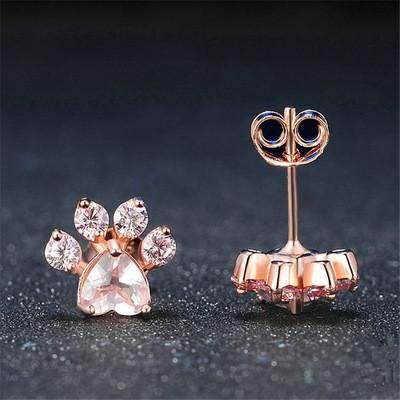 Cina Guarda adorabile Bambini impronte di animali orecchini in 925 sterling argento ottone in vendita