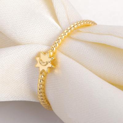 Китай 925 Sterling Silver Moon Sun Ring 18K Gold Plated Unisex Jewelry 925 Sterling Silver Moon Sun Ring 18K Gold Plated Unisex Jewelry 925 Sterling Silver Moon Sun Ring 18K Золото покрытое ювелирное украшение унисекс продается