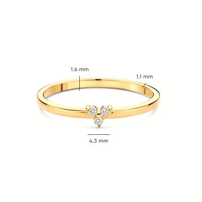 Китай 925 Стерлинговое серебро Золото покрытое CZ Лотосовое кольцо для женщин продается