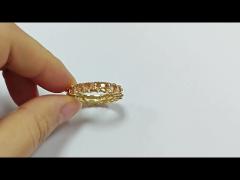 Square Champagne Full Circle Zircon Wedding Ring