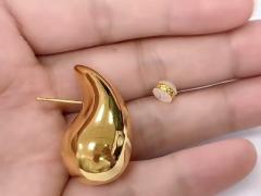 Lightweight 18K Gold Plated Large Drop Ladies Earrings Jewelry in 925 Sterling Silver