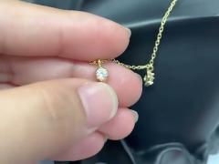 18K Gold Plated Chain 925 Sterling Silver Fine Necklace For Women Princess Cut Design