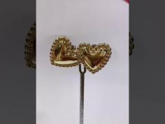 Flat silver earring