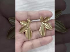 Croissant Dome Hoop Earrings 18K Gold Plated Silver Croissant Dome Hoops