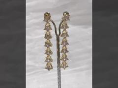 Brazilian Water Drop Cubic Zircon Long Dangle Earrings In 18K Gold Plated Hoops