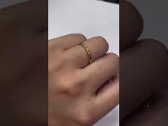 925 Sterling Silver CLASSIC Style Wholesales Stackable Women's Ring With Gold Plated Beads