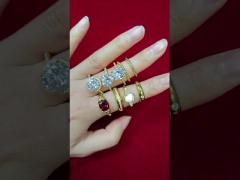 Huwelijksjuwelen 925 Sterling zilver CZ Diamanten ringen met optie steen kleur 2024