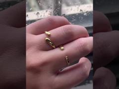 Customizable Letter Initial Signet Ring 18K Gold Plated 925 Silver CZ Classic Design