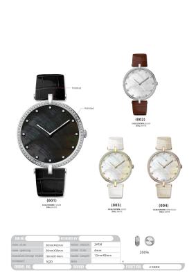 China Women's Watch Alloy Quartz Watch With Genuine Leather Strap MOP Watch Dial for sale