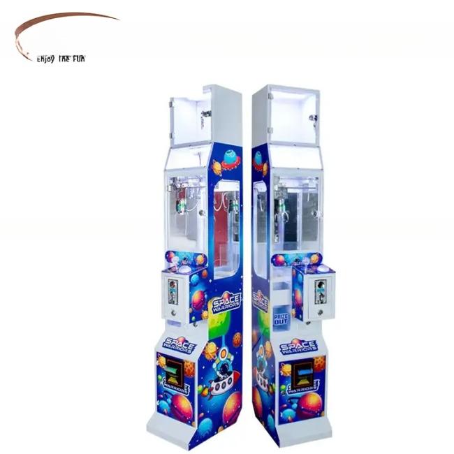 Mini claw crane machine close-up