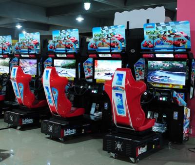 China Reliable 32LCD Video Arcade Race Car Machine Simulator For Game Zone for sale
