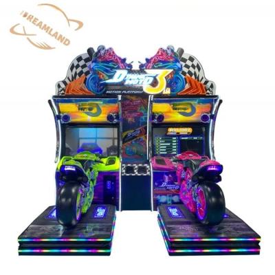 중국 드림랜드 동전 조작 쌍용 플레이어 모토 운전 아케이드 게임 기계 성인 모터사이클 시뮬레이터 기계 판매용