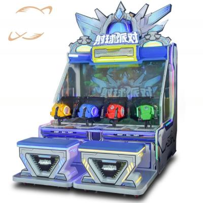 China 100W Kids Game Machine 4 Players 6 In 1 Ball Shoot Arcade Machine for sale