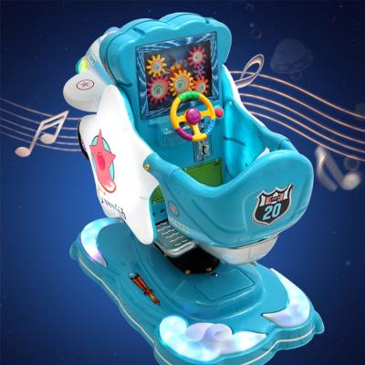 China Factory direct sale Aviator No.1 swing machine baby electric coin-operated cradle MP5 kid toy car for sale