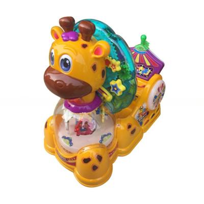Quality Factory direct selling plastic giraffe kiddy rides for kidde game machine for sale
