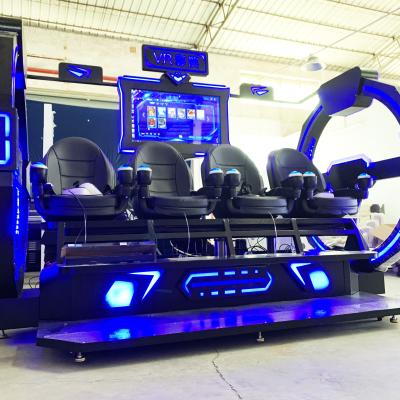 Quality 2022 Dreamland new design 9d virtual reality 4 players vr roller coaster cinema for sale
