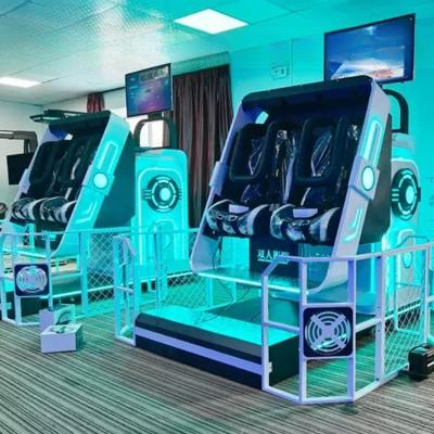 China Dreamland Most popular vr theme park double players vr roller coaster 360 degree rotation VR 360 simulator for sale