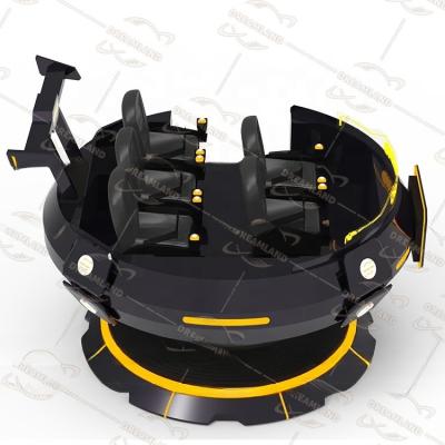 China Amusement Real Feeling 9D Virtual Reality Chair Simulator 5 seats Dynamic Motion VR Cinema 9D VR UFO Ride for sale