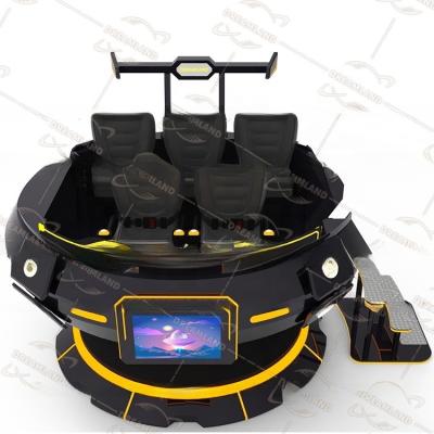 China Amusement Real Feeling 9D Virtual Reality Chair Simulator 5 seats Dynamic Motion VR Cinema 9D VR UFO Ride for sale