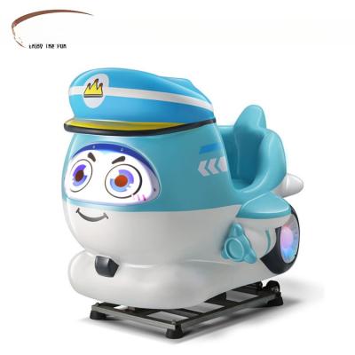 China Dreamland Kids entretenimiento interior MP5 avión paseos infantiles niños swing coche máquina de juegos de fibra de vidrio en venta