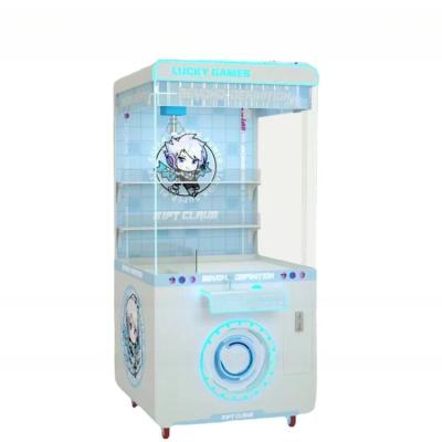 China Earn money coin operated fully transparent hardware cabinet doll machines for stuff toys for sale