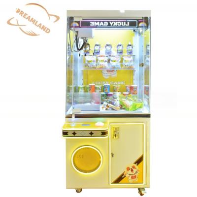 China Dreamland Nuevo operado por monedas captador armario de metal arcade juguetes de regalo grabador grúa garra máquina de juego en venta