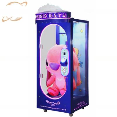 China Dreamland factory coin operated scissors cut your prize toys claw crane game machine pink date gift game machine for sale