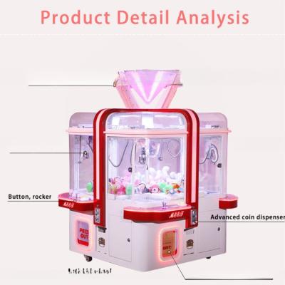 China Dreamland Gift Store Electronic Arcade Four Players Claw Machine Boutique Toy Vending Claw Crane Machine for sale