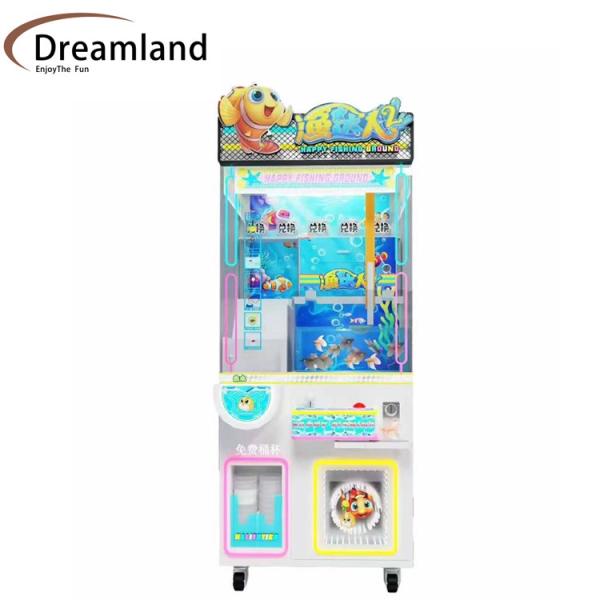 Dreamland coin operated real catch fishing machine children catching crab lobster vending machine