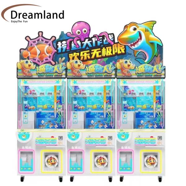Dreamland coin operated real catch fishing machine children catching crab lobster vending machine