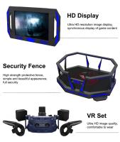China 9D VR Simulator HTC Walking Platform 250cm Immersive Virtual Reality Experience 110V 220V for sale