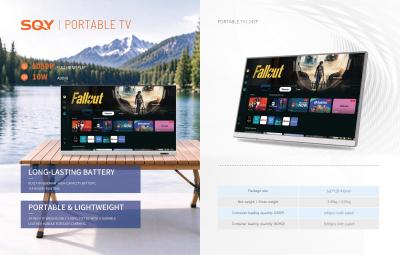 China 27 Inch Portable Smart TV with Built-in Battery, 1080P FHD Outdoor TV for RV & Camping, HDR10, Dolby Audio, WiFi, Voice Remote, Portable TV for Travel, Bedroom, Game Day & Outdoor Entertainment for sale