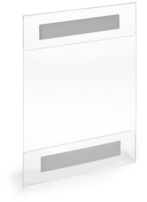 China 8.5x11 Vertical Horizontal clear acrylic Sign Holder With Adhesive Tape,OEM 8.5*11 wall amount sign holder for sale