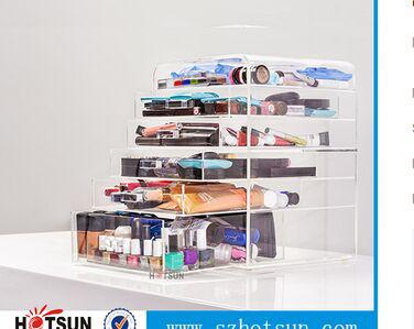 China 2016 Customized OEM acrylic organizer cosmetics display acrylic makeup organizer for sale
