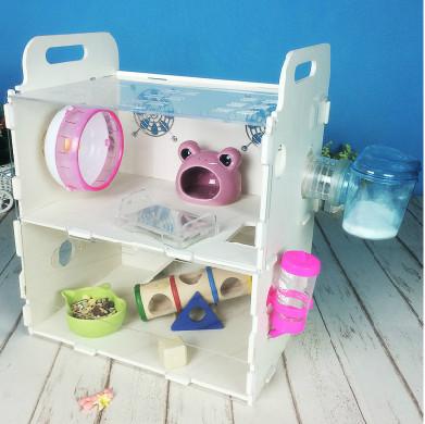 China Customized Acrylic pet house acrylic reptile box hamster cage,double layers acrylic comfortable hamster cage for sale