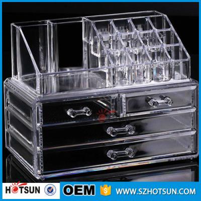 China PS or Acryic Lipsticker holder, Acrylic makeup organizer with four drawer for sale