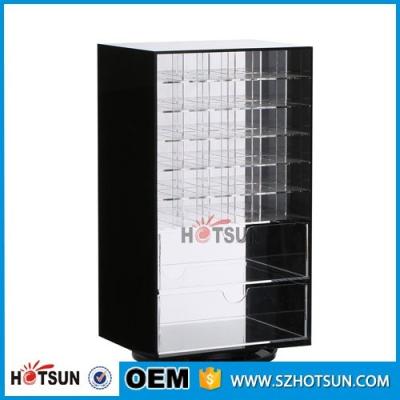 China Wholesale Competive Price acrylic Black Spinning Makeup Organizer for sale
