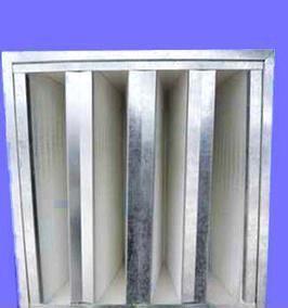 China HEPA ULPA V W Bank Air Purifier Replacement V Cell Filter With Metal Frame for sale