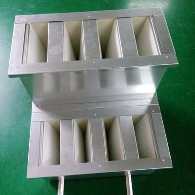 China HEPA ULPA V W Bank Air Purifier Replacement V Cell Filter With Metal Frame for sale