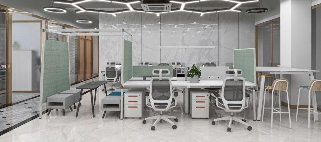 Staff Rolling Furniture Seating Computer White High Back Mesh Office Chairs 4