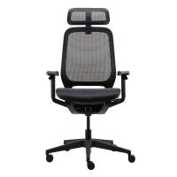 China Auto Fitting Headrest Ergonomic Mesh Task Chair 350mm Nylon Base for sale