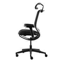 China Auto Fitting Headrest Ergonomic Mesh Task Chair 350mm Nylon Base for sale