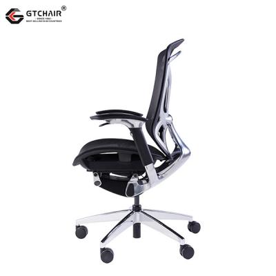 Cina Alta poltrona girevole regolabile posteriore con il supporto lombare ergonomico del bracciolo in vendita