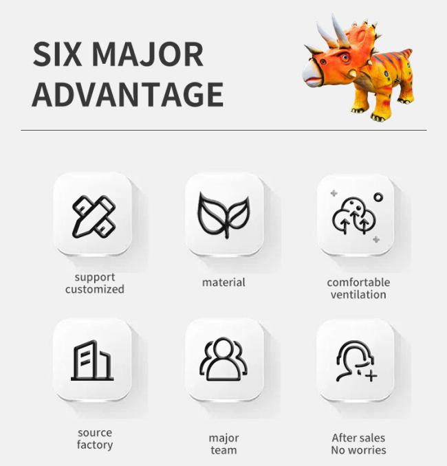 Dinosaur ride in action at an exhibition