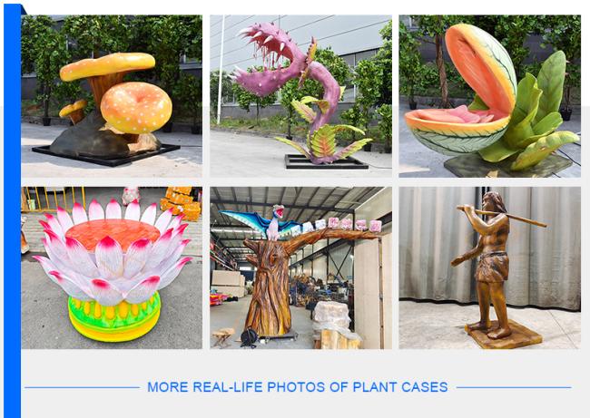 Custom animatronic flower model with realistic details and vibrant colors