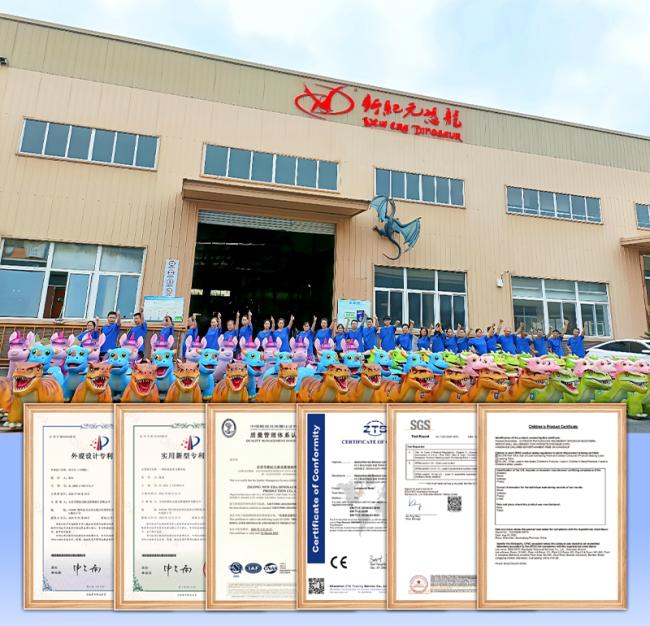 Manufacturing facility producing dinosaur rides