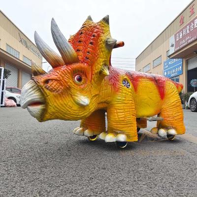 Cina Parco di divertimenti grande dinosauro ride giocattolo 350W telaio in acciaio telecomando in vendita