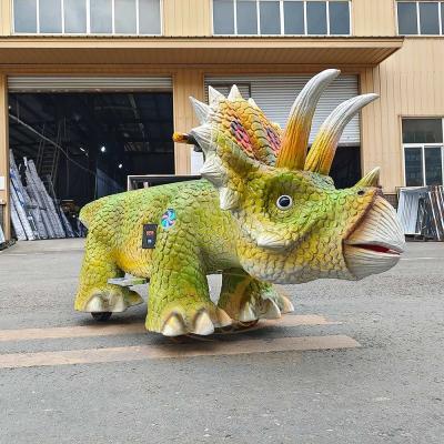 Cina Grandi dinosauri elettrici animatronici resistenti agli UV con modalità di controllo multiple in vendita