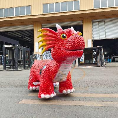 Cina Passeggiata animata di dinosauri rosso vibrante per bambini in vendita