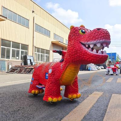 Cina Silicone Construction Animatronic Dinosaur Ride Scooter 250W Per Parchi di divertimento in vendita